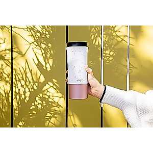 Ello Miri Vacuum Insulated Stainless Steel Travel Coffee Mug - Travel Tea Mug, 16 oz, Speckle Rosegold