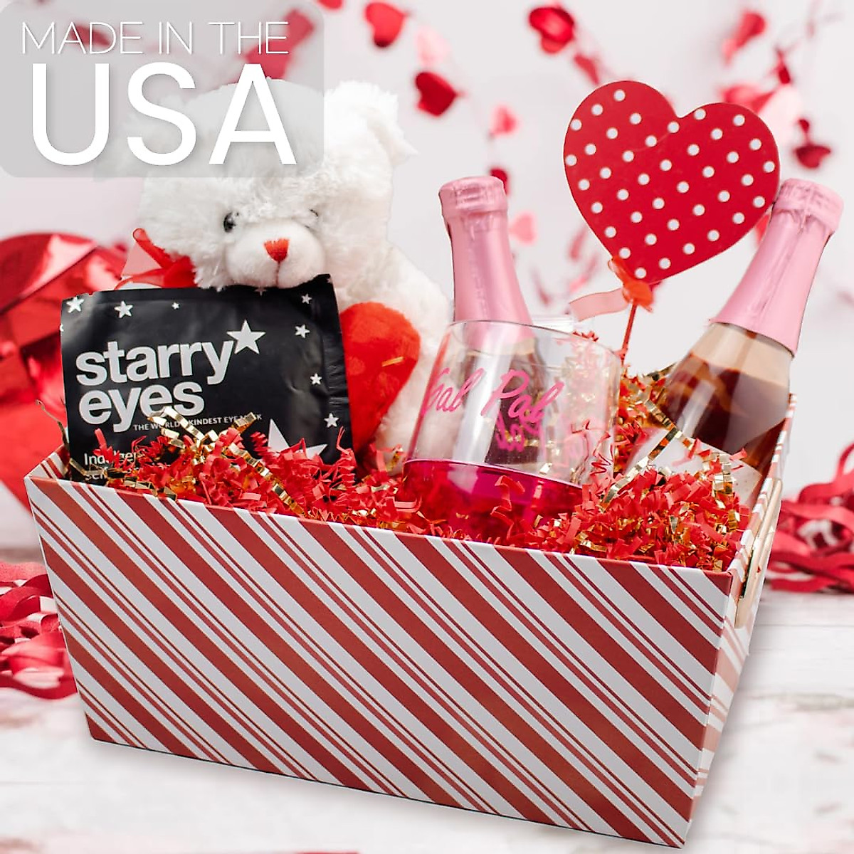 MagicWater Supply Crinkle Cut Paper Shred Filler (4 oz) for Gift Wrapping & Basket Filling - Red & Gold