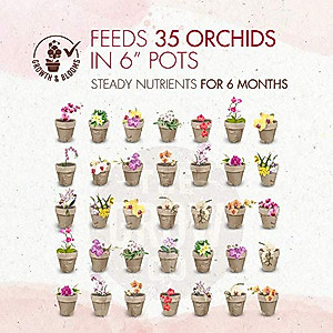 Orchid Plant Food (5 oz, 50+ Applications) - Bloom Booster Fertilizer Pellets for Orchids in Pots - Slow Release Nutrients for Healthy Flower & Reblooms