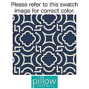 Pillow Perfect Outdoor/Indoor Carmody Navy Bench/Swing Cushion, 1 Count (Pack of 1), Blue