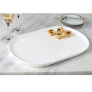 Mud Pie MR MRS BEADED 2020 PLATTER