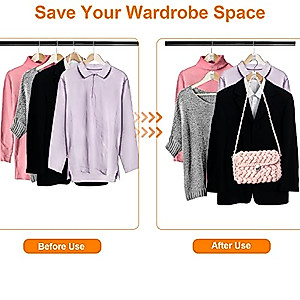 40 PCS Clothes Hanger Connector Hooks, Catcan Plastic Cascading Hangers Space Saving Clothes Hangers for Cabinets Heavy Duty Clothes Closet (White)