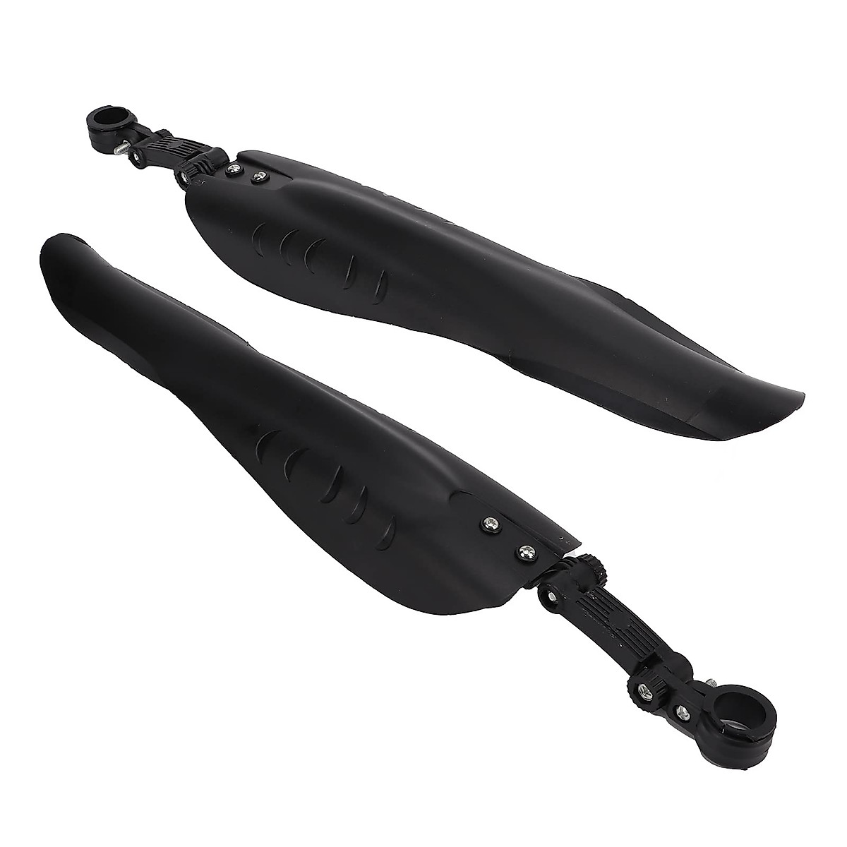 WNSC Bicycle Fenders, Adjustable Curved Design Front Rear Mudguard Easy Disassembly Installation Soft Durable Plastic Black for Mountain Bicycles for Road Bicycles
