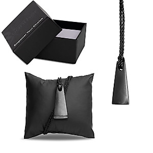 QUANTHOR Shungite Stones Protection Bracelet Necklace | Authentic from Karelia Shungite Crystal with Carbon Fullerenes | Cleans Bad Energy Protection Shungite Trapezium