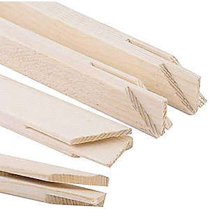 Aksuo 16x20 inch Wooden Frame Canvas Stretcher Bars with Thumb Tacks for Oil Painting and Paint by Numbers (4 Strips) (40x50cm)