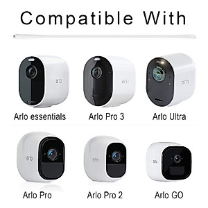 HOLACA Flexible Twist Security Camera Mount, Compatible with Wyze Cam Outdoor Camera, Arlo Essential, Arlo Pro 5s Pro 4 Pro 3 Pro 2, Arlo Ultra, Roelink Argus, Motorola Baby Monitor,2-Pack (White)