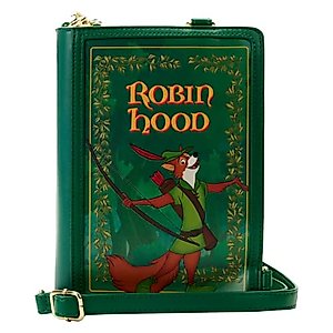 Loungefly Disney Robin Hood Book Convertible Crossbody