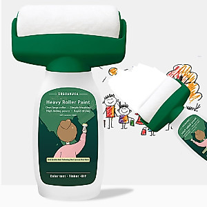 AUOMLVH Portable Wall Paint Tool,Large Roller Brush Wall Repair Tool,Wall Repair Kit,Wall Roller Paint BrushSuitable for Repairing The Wall with Latex Paint,Water-Based(500g,White)