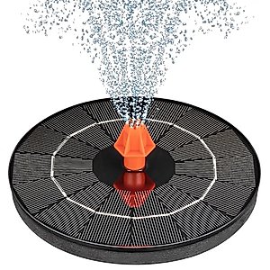 VOROSY 3.5W Solar Fountain, 2024 Upgrade Water Fountain Outdoor,Solar Bird Bath Fountains with 4 Fixed Rods & 8 Orange Nozzles,Solar Fountain Pump for Pond, Patio,Outdoor,Garden, Pool