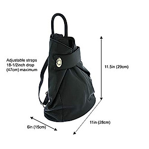 Fioretta Italian Genuine Leather Top Handle Backpack Purse Shoulder Bag Handbag For Women