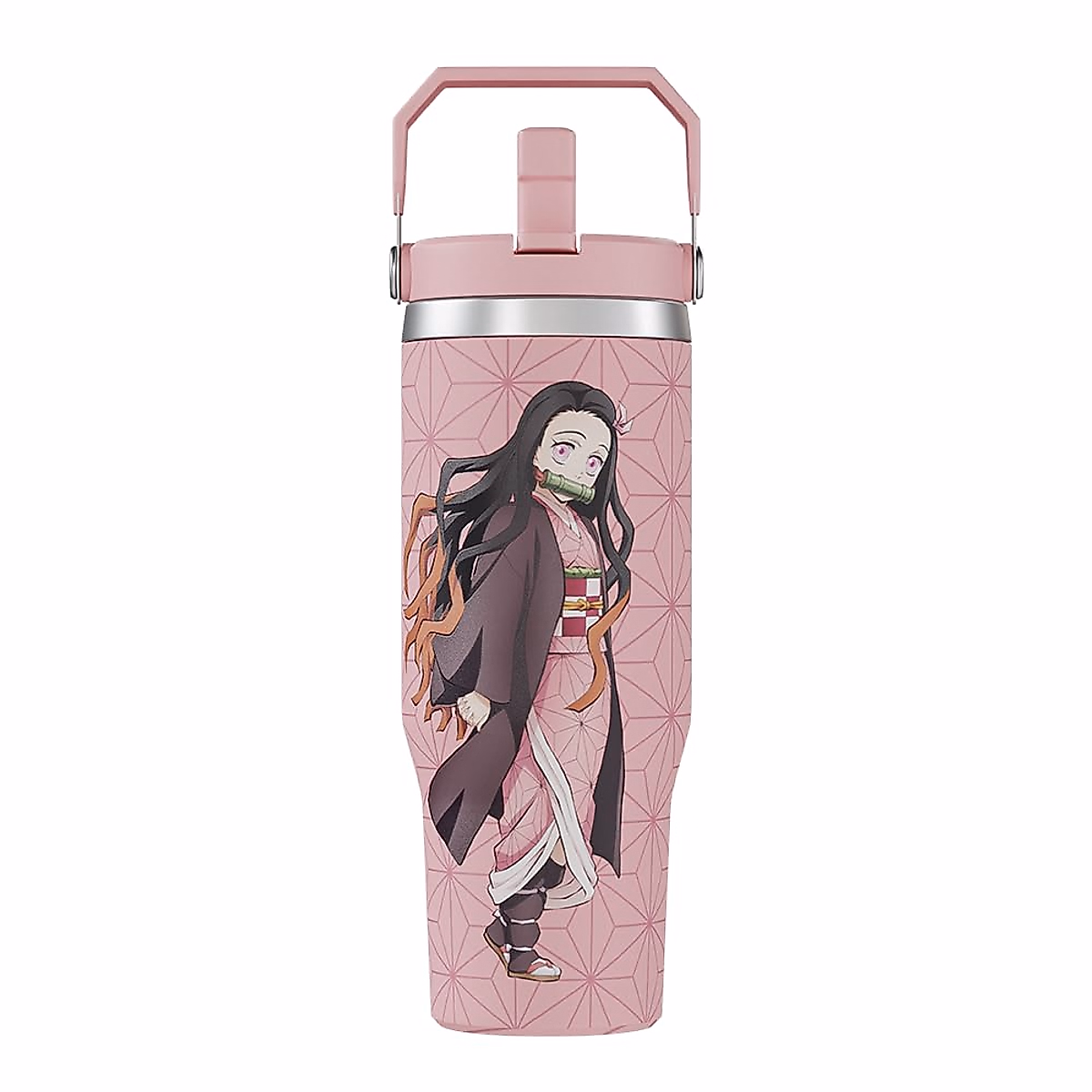 Demon Slayer Kimetsu No Yaiba Nezuko Tumbler with Lid, 30 Oz Water Cup, Vacuum Insulated, Anime Water Bottle, Reusable Insulated Stainless Steel tumbler for Water, Iced Tea or Coffee