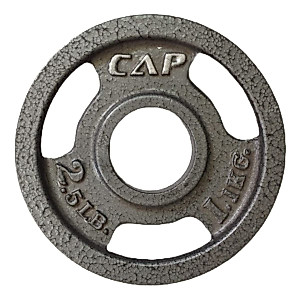 CAP Barbell Machined Olympic Grip plate, Gray, 2.5 Lbs