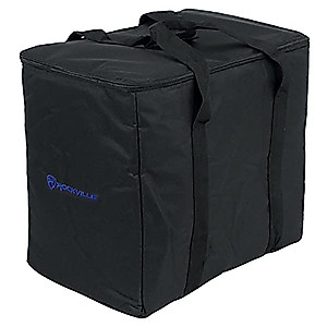 Rockville Titan Portable Array Battery Powered PA DJ Speaker System w/Subwoofer, Black