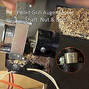WAITCOOK Replacement Auger Motor Shaft Nut & Bolt for Most of AC Pellet Grill,As Traeger/Pit Boss/Z Grills Wood Pellet Grills,etc