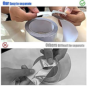 Aluminum Tape, 2 inch x 65 Feet Foil Tape (3.9 mil), Insulation Adhesive Metal Tape, High Temperature Heavy Duty HVAC Tape, Silver Tape Aluminum Foil Tape for Ductwork, Dryer Vent, HVAC