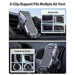Rorhxia Car Vent Phone Mount, [Wing Support, Doesn't Slip&Drop, Enjoy Safe Driving] Cell Phone Holder for Car Compatible with iPhone 14, 13, 12 Pro Max, Samsung Galaxy S23 S22, and All Phones