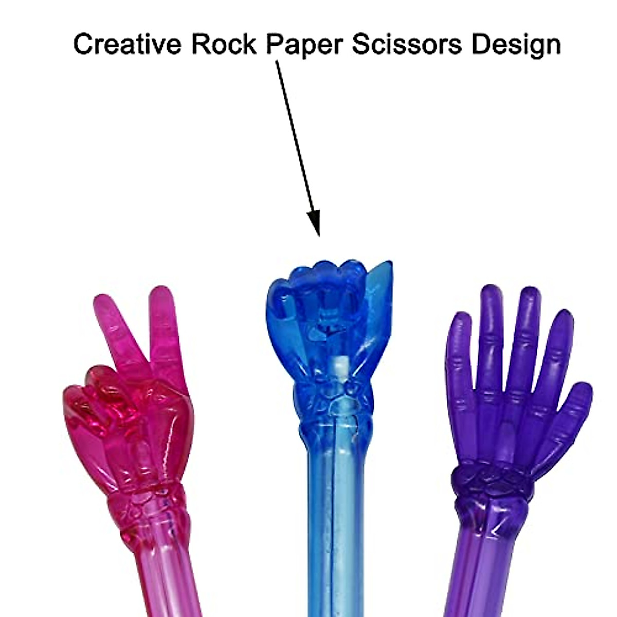 Maydahui 12PCS Finger Bone Ballpoint Pen Cute Gestures Pens Black Ink for All Saints' Day Girl Students School