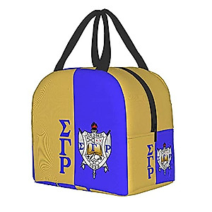 Cmxljwyt Sigma Gamma Rho Lunch Bag Tote Meal Bag Reusable Insulated Portable Game Lunch Box Handbags for Women Mens, one size