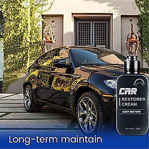 Auto Leather&Plastic Refurbishment Paste, Washable Refresh Aging Plastic and Leather Surface, Car Restorer Cream (1pcs)