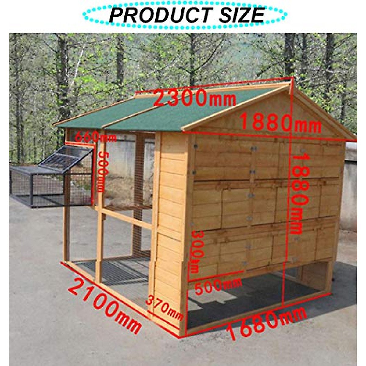 MYES Pigeon Shed, Large Wooden Loft Solid Dove House, Outdoor Pigeon Cage for Household Breeding (9-Nest Box W/Jumping Cage)