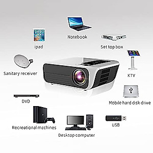 CXDTBH Full 1080p Projector 4k 5000 Lumens Cinema Proyector Beamer Compatible USB AV with Gift ( Size : Android Version )