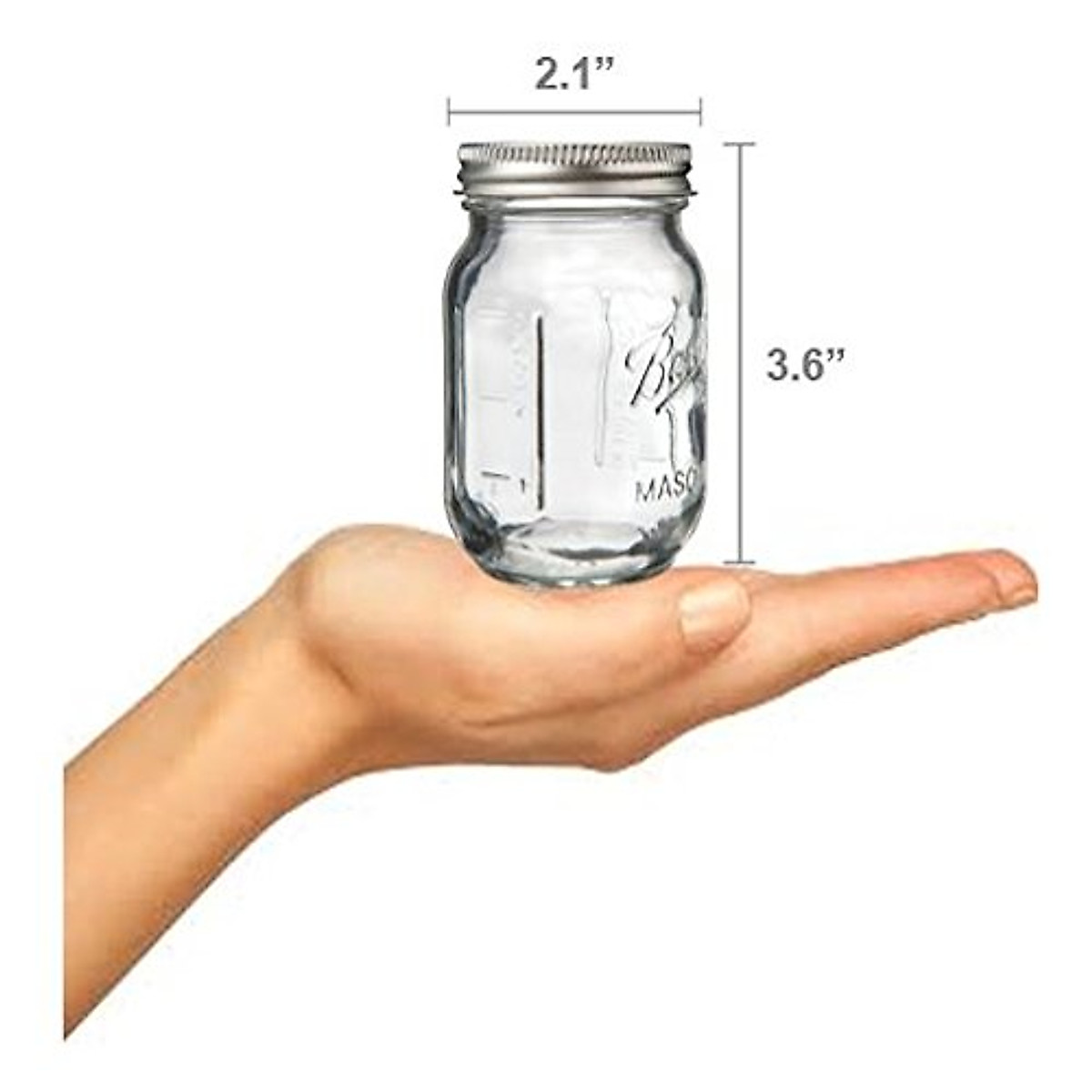 Ball Mini 4 Oz Miniature Storage, 24 Jars, Clear