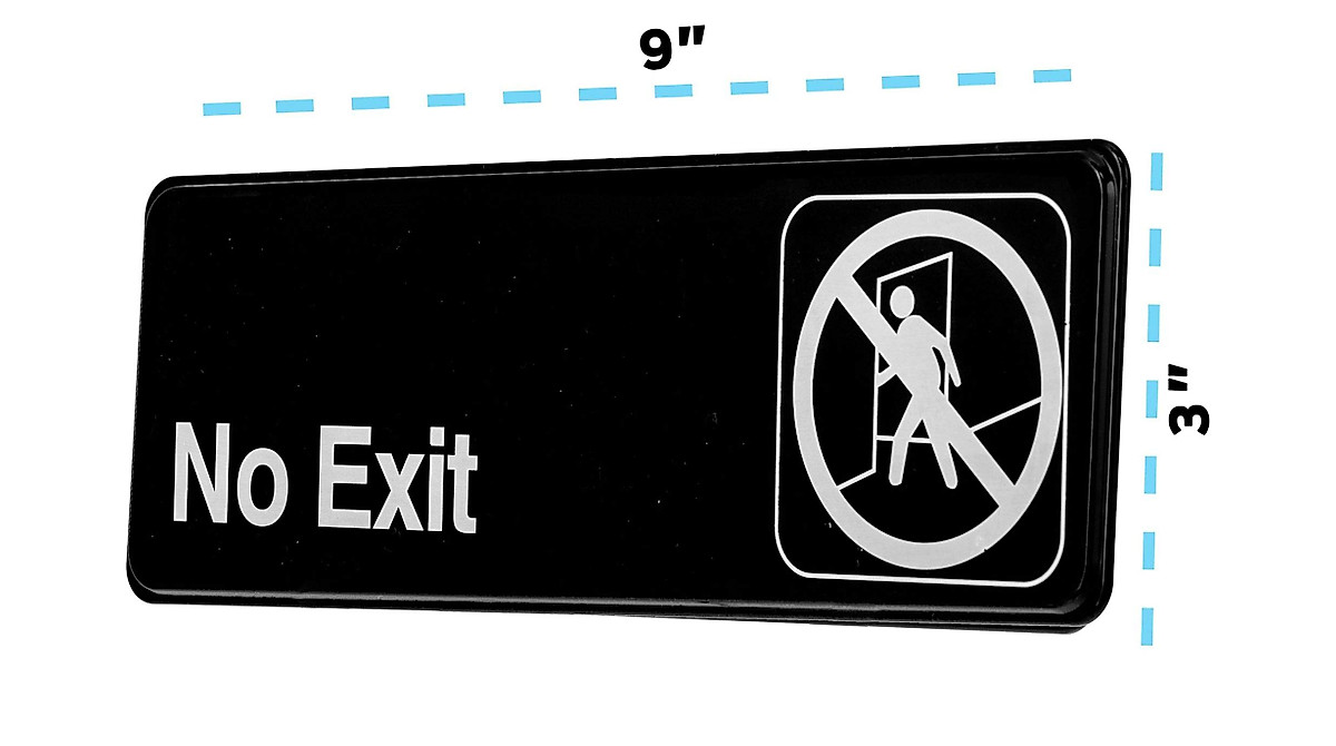 Alpine Industries No Exit Sign - Weatherproof & Highly Visible Door Sign