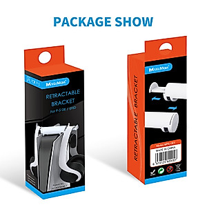 Grehge set holder, PS5 headset stand, PS5 Headphone Hook, Retractable Gaming Headsets Hanger for Sony Playstation 5, No screws, No tape, White