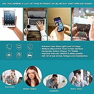 Hypertech X blue light glasses for women, Unisex Blue Light Filter Glasses, blue light glasses men, bluelight glasses mens, mens blue light glasses Pack of 3, glasses for women, Pink, White