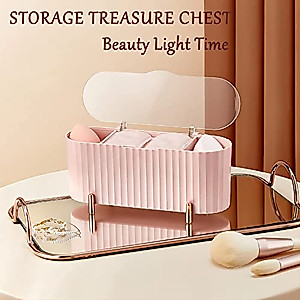 Qtip Holder Qtip Dispenser , Makeup, Cotton Ball , Cotton Swab ,Vanity Organizers Snd Storage Box storage 1 Piece With 50 pink