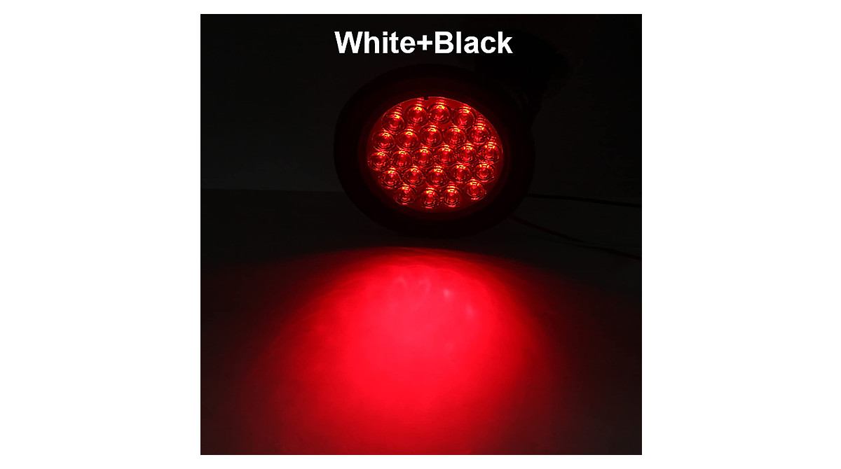 4 Inch Round LED Trailer Tail Lights Waterproof 24 LED Brake & Turn Lights