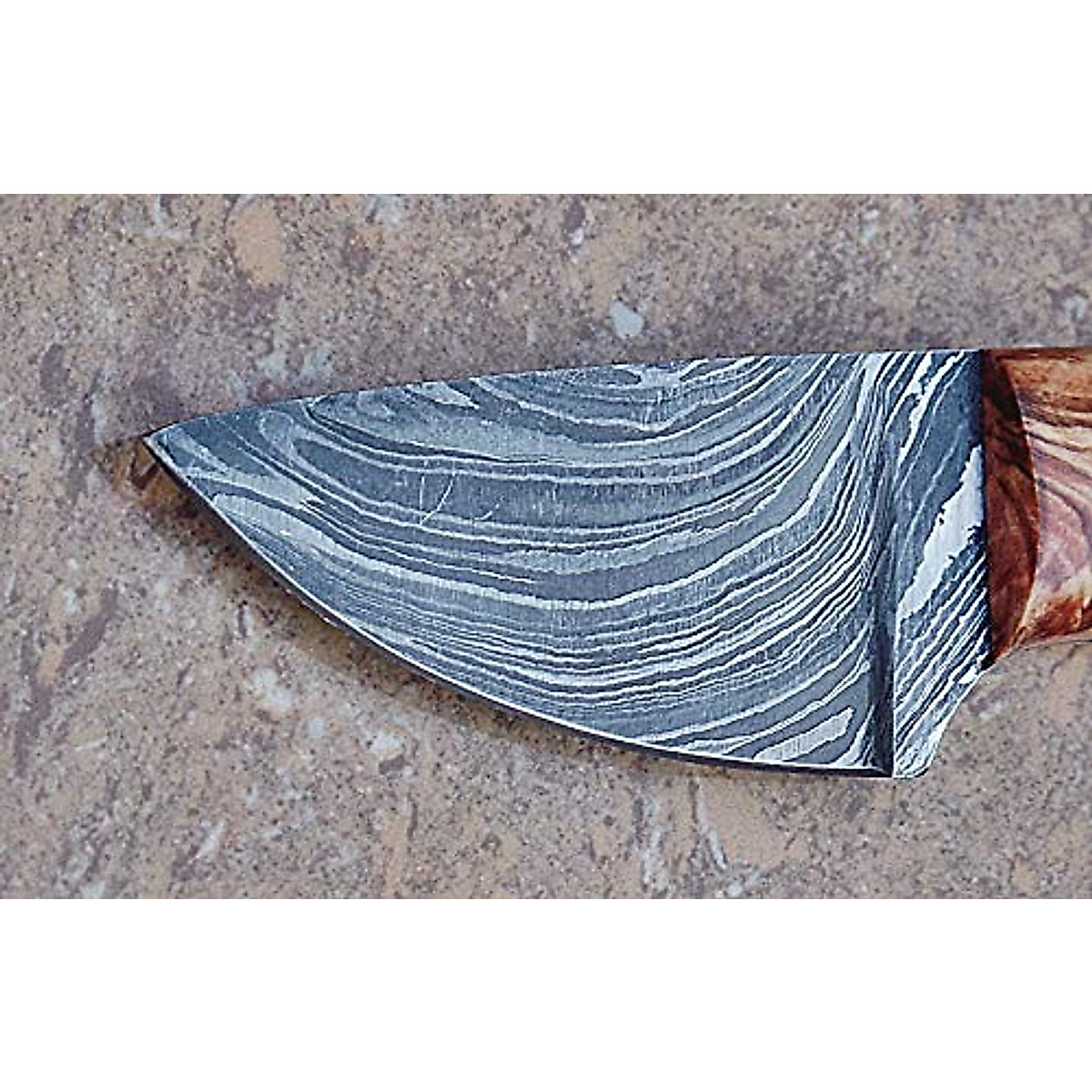 Smart & Sharp Custom Handmade Damascus Steel Hunting Knife/Skinner Knife AA-13137 (Burl Wood)