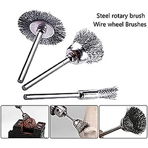 60 Pcs Wire Brushes Set Steel Wire Wheels Pen Brushes Set Kit Accessories for Dremel Rotary Tool (60PCS)