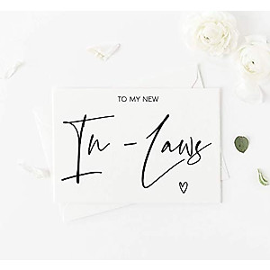 Parents in Law Wedding Day Card, To My New In Laws, Mother In Law Gift, Father in Law Card