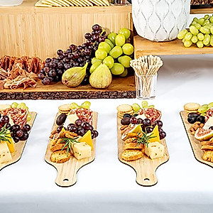 Restaurantware Nature Tek Bamboo Disposable Cheese/Charcuterie Board - 11 3/4" x 3 1/2" - 2 count box