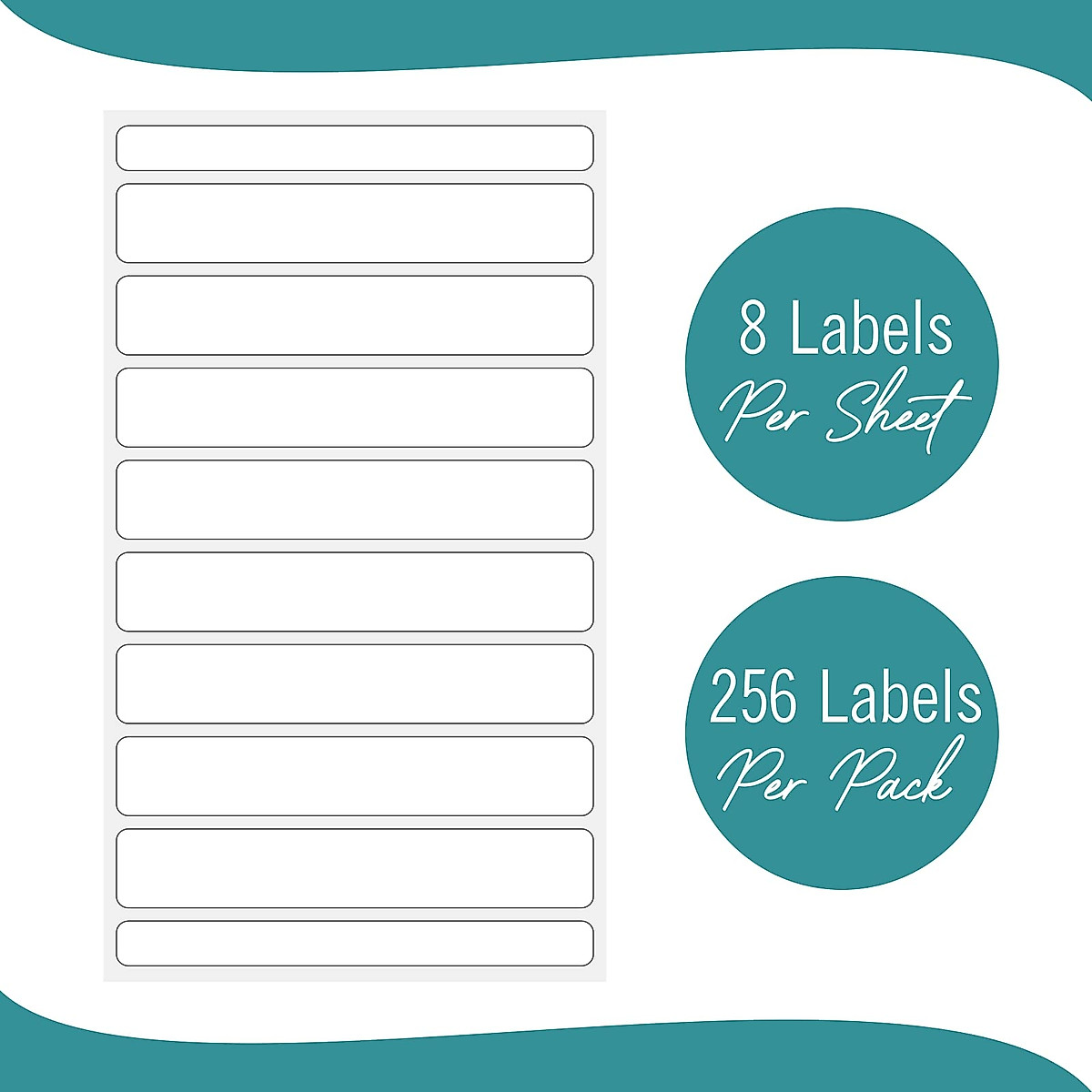 File Folder Labels 32 Sheets File Labels White Stickers a Total of 256 File Labels for File Folders