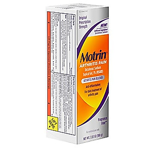 Motrin Arthritis Pain Relief Diclofenac Sodium Topical Gel 1%, Anti-Inflammatory Cream for Arthritis Pain in Hands, Wrists, Elbows, Knees, Feet & Ankles, NSAID Pain Relief Gel, 3.53 Oz