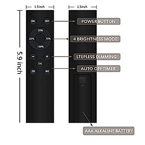 Banord Outdoor Dimmer, Max. 360W Plug-in Dimmer Switch for LED String Lights, Wireless Remote Control Dimming Controller with 4 Brightness Mode