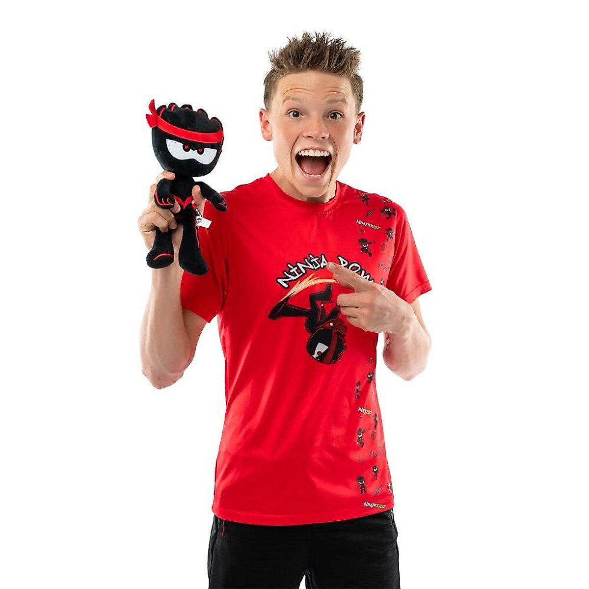 NINJA KIDZ TV Plush Buddy – Payton | 12 Inch Figure | Removable Signature Toy Staff | Collectable | Great Gift & Fun Toy for Kids