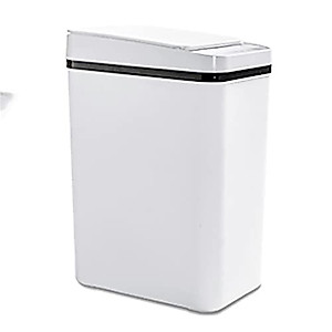 ZSEDP Smart Induction Automatic flip Trash can Household Toilet Narrow Gap Pressure Ring Garbage Sorting Trash can ( Color : OneColor , Size : 12L )