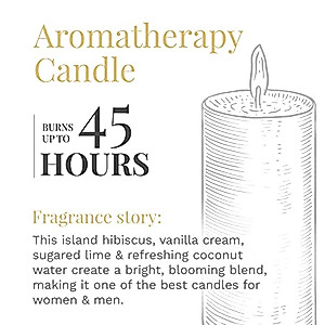 Candle-lite Premium Vanilla Sun Scent, 14 oz. 3-Wick Aromatherapy Candle with up to 45 Hours of Burn Time, Yellow