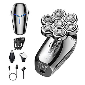 Silver Electric Head Razor for Bald Men - Bald Head Shavers