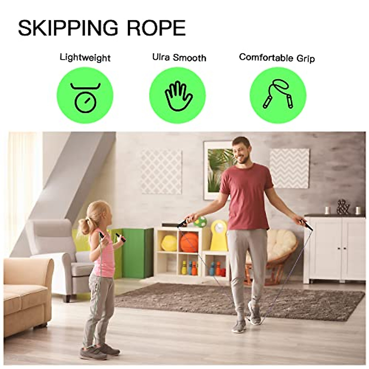 VIIBASE 10 Pack PVC Jump Rope for Cardio Fitness - Versatile Adjustable Skipping Rope for Women Men Kids, Speed Jump Rope for Exercise,9 Feet