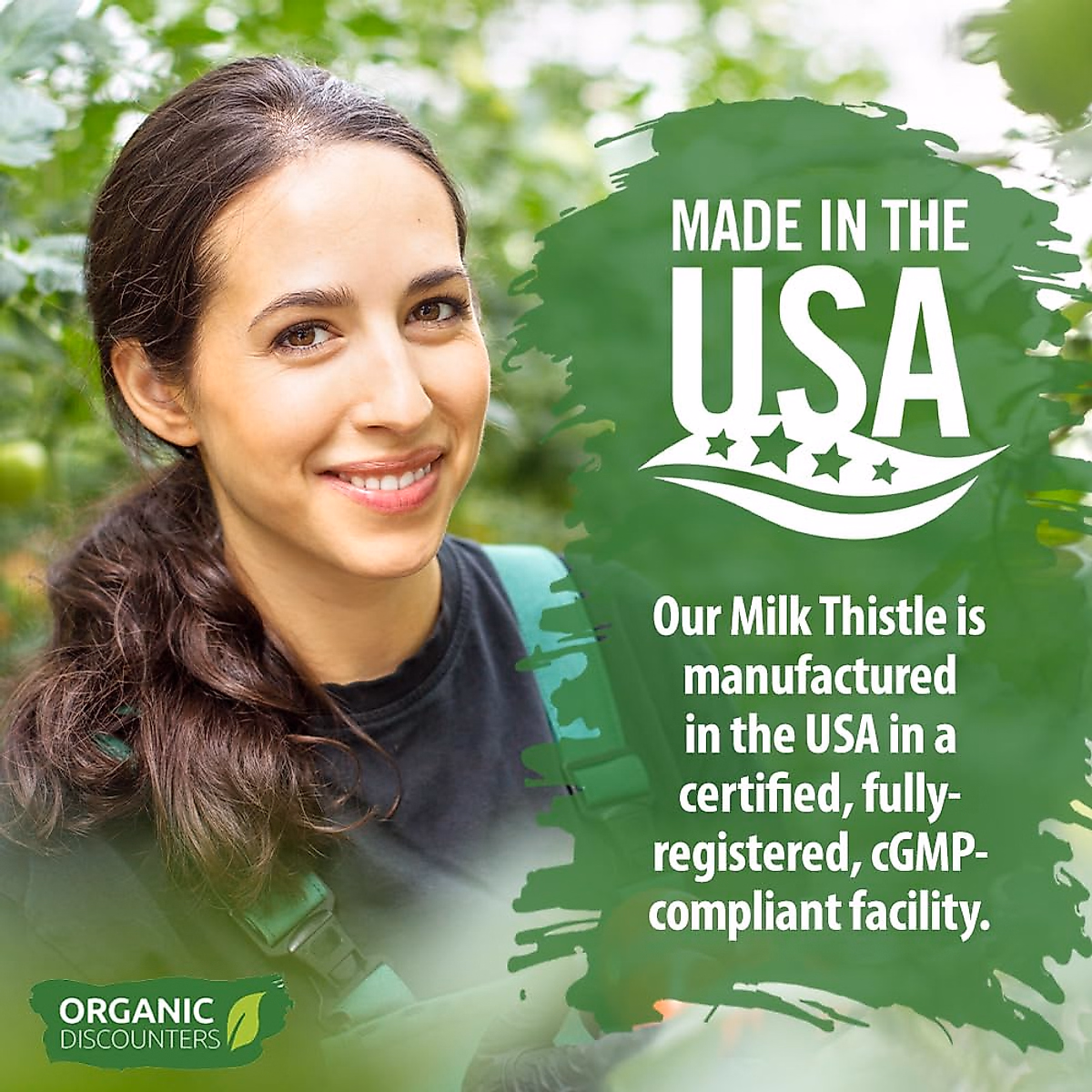 Organic Discounters Milk Thistle Capsules, 280 Count, 7500 mg Strength, Potent 30:1 Extract, USDA Certified Organic, Rich in Silymarin Flavonoids, Vegan, Non-GMO and All-Natural