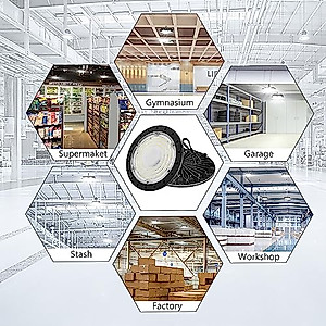 20 Pack 200W UFO LED High Bay Light, 20000LM Non-Dim High Bay LED Shop Light, 6000K Commercial Lights, IP65 Waterproof Industrial Bay Lighting for Shop/Garage/Warehouse/Workshop/Factory/Barn