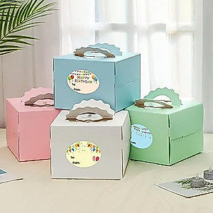 Happy Birthday Gift Tags Present Stickers 1.5 x 2 Inch Oval Christmas to from Labels - Xmas Festival Birthday Stickers for Kids Party Favors Envelope Packages Seals 6 Designs 300 Pcs