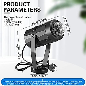 6 Pcs Water Effect Projector Light LED Ocean Wave Projector Water Wave Effect Projector Night Light 360 Degree Rotating Room Lamp Projector Suitable for Children Bedroom Living Room (Blue)