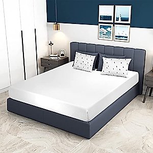 8 Inch Twin Mattress Cooling Gel Memory Foam Mattress CertiPUR-US Certified Medium Firm Feel Mattresses for Pressure Relieving & Cool Sleep Twin Size White
