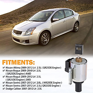 CVT Transmission Step Motor 2.0 2.5 Stepper Motor for 2009-2012 Nissan Altima Rogue SL SV AWD, 2007-2012 Sentra Dodge Caliber 2.5L 2.0L 4 Cylinder CVT Step Motor JF011E RE0F10E F1CJA Valve Body