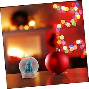 Plastic Snow Globe 10pcs DIY Snow Globe Water Globe Clear Plastic Ball with Screw Off Cap Fillable Water Globe Cookies Candy Jar for DIY Crafts Christmas Home Decoration